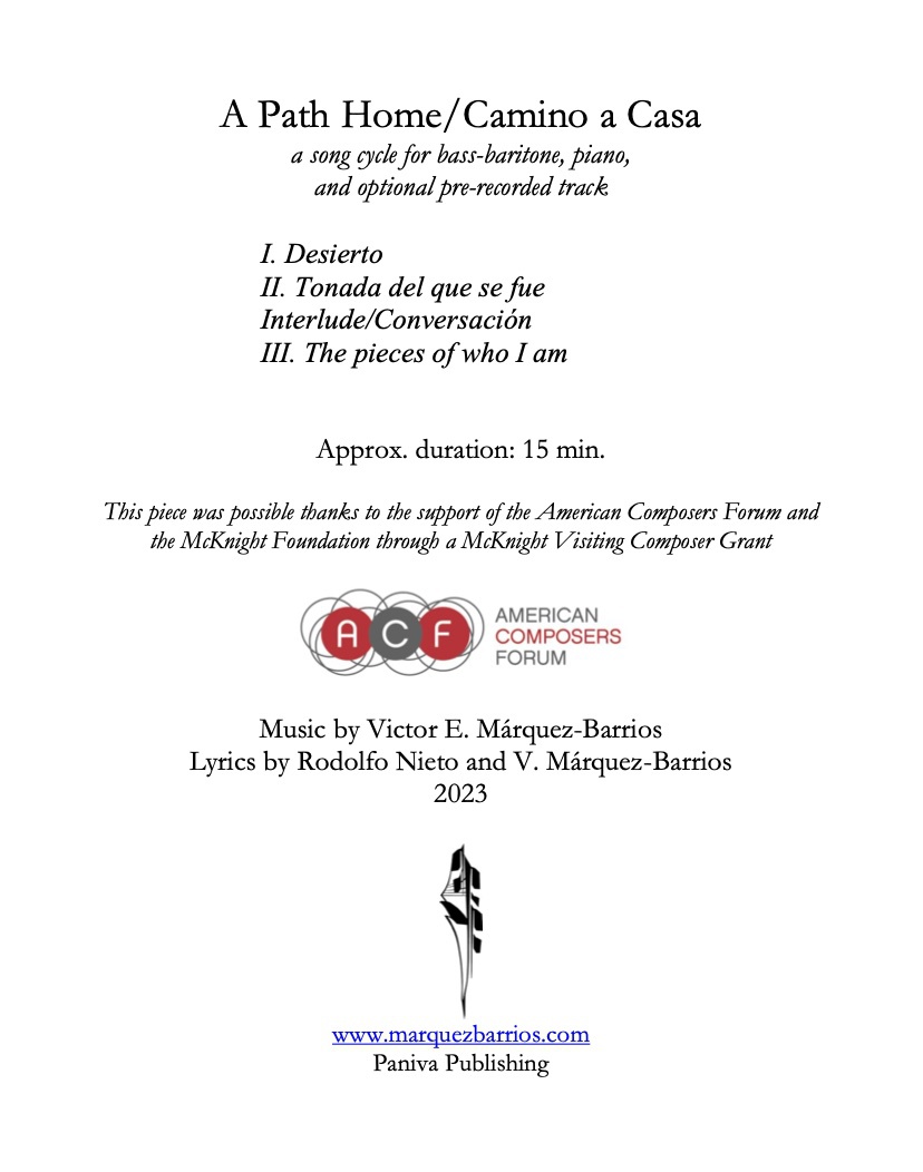 2022 McKnight Visiting Composer Victor Marquez-Barrios' - 'A Path Home ...